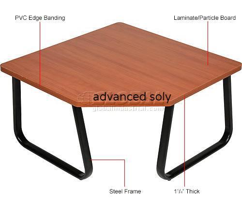 Corner Coffee Table 30" x 30" Cherry Top – ADVANCED SOLUTIONS DISPLAY
