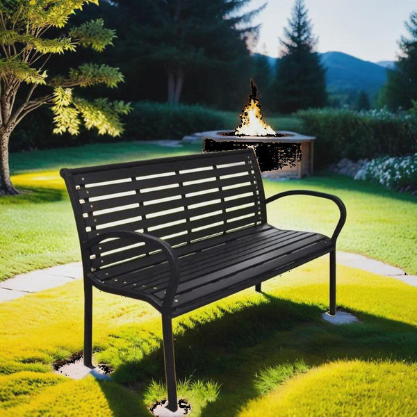 Caiya Metal Outdoor Bench – ADVANCED SOLUTIONS DISPLAY