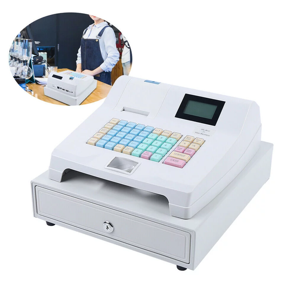 Electronic Cash Register 48 Keys POS Casher 8 Digital LED Display w/Dr ...