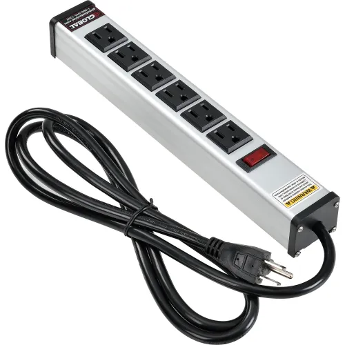 Power Strip, 6 Outlets, 15A, 6' Cord – ADVANCED SOLUTIONS DISPLAY