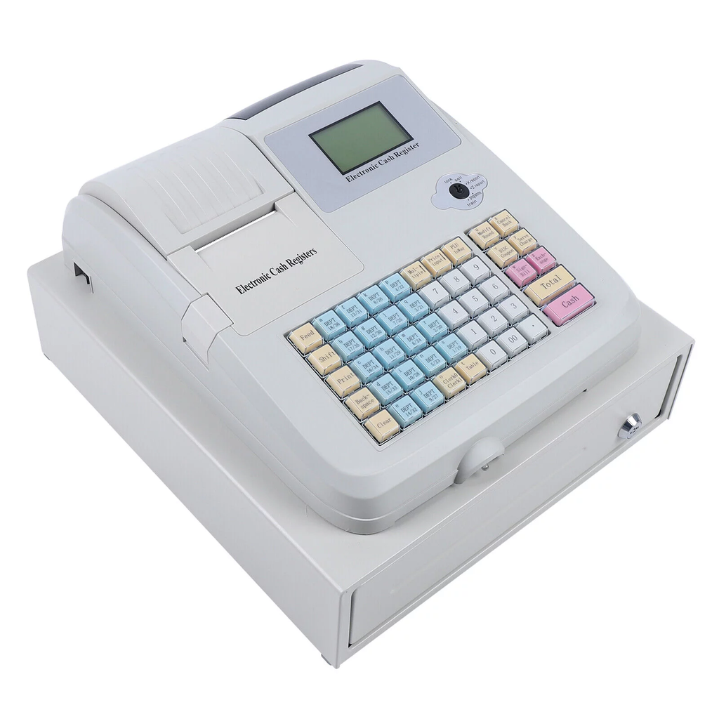 Electronic Cash Register 48 Keys Digital LED Display POS Device for Re ...