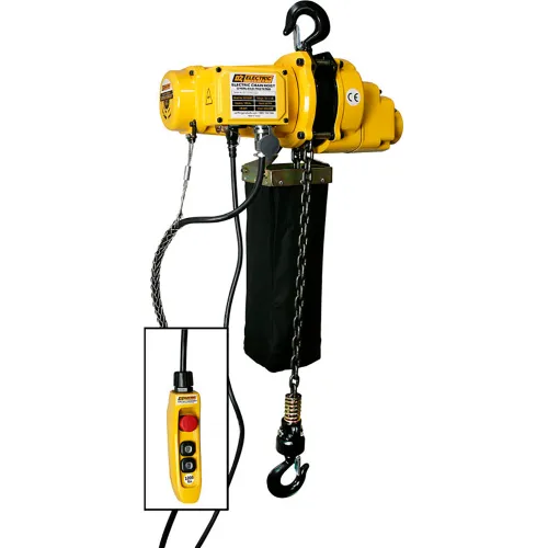 OZ Lifting 1/2 Ton Electric Chain Hoist, 20' Lift, 20 FPM, 115V ...