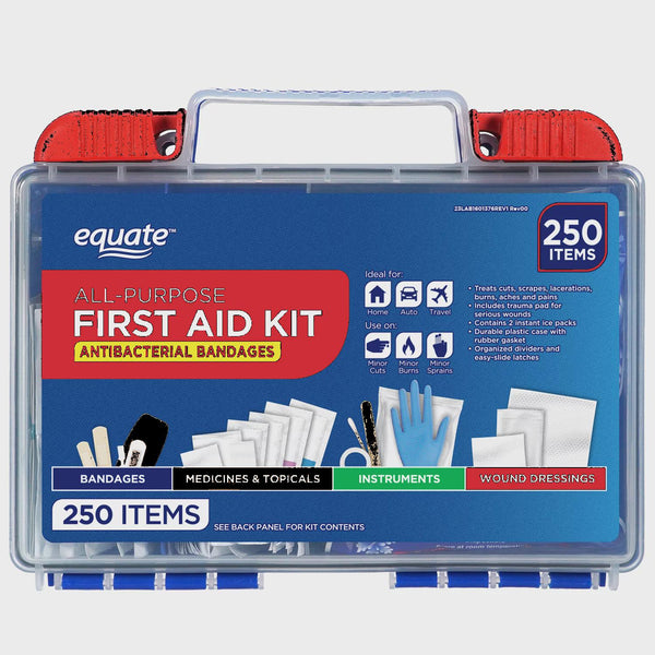 Equate All-Purpose 250-Piece First Aid Kit – ADVANCED SOLUTIONS DISPLAY