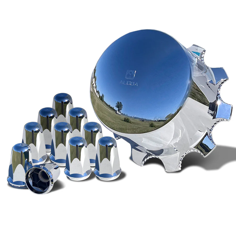 Alcoa® Hub Pilot 077100 Rear Cap + 10 Nut Covers | Screw-On or Clamp-O ...