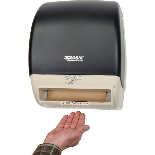 Global™ Plastic Automatic Roll Paper Towel Dispenser - 8" Roll, Smoke ...