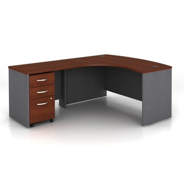C 3-Piece Left-Hand Computer Bow Desk – ADVANCED SOLUTIONS DISPLAY