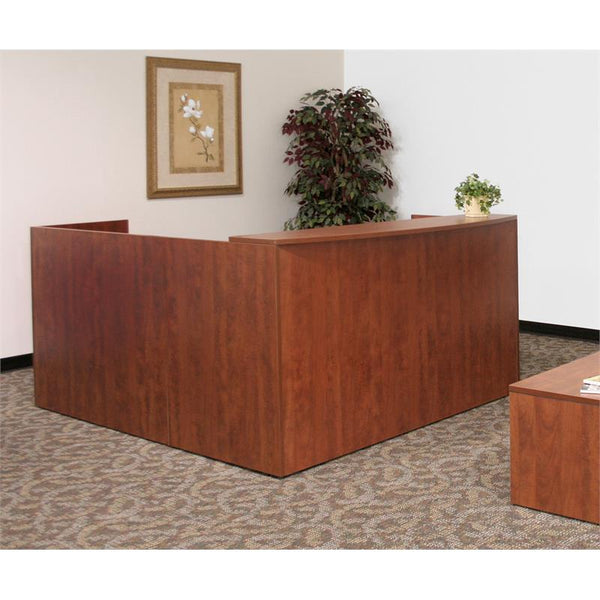 Reception Desk Return Shell- Cherry – ADVANCED SOLUTIONS DISPLAY