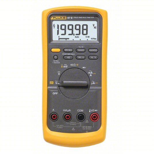 FLUKE Digital Multimeter: CAT III 1000V/CAT IV 600V, TRMS, 1,000 V Max ...