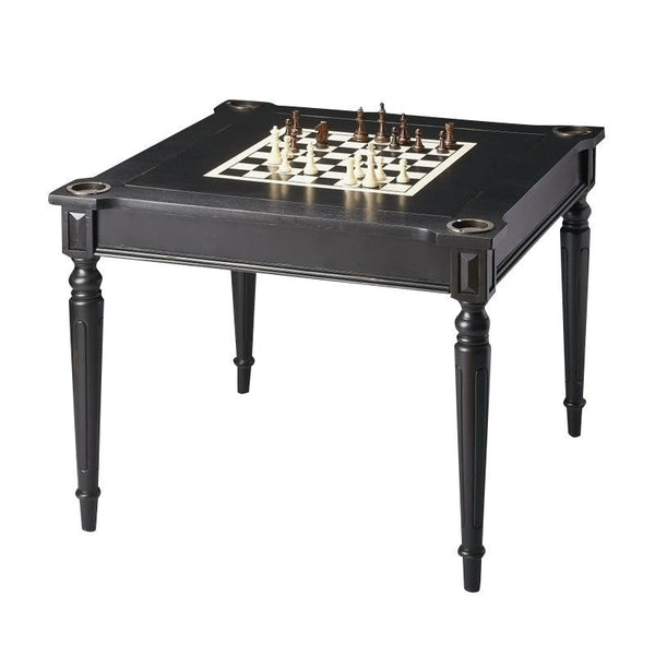 Multi-Game Card Table in Black Licorice Finish – ADVANCED SOLUTIONS DISPLAY