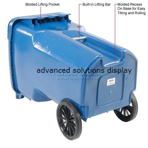 Otto Mobile Trash Container - 95 Gallon Blue – ADVANCED SOLUTIONS DISPLAY